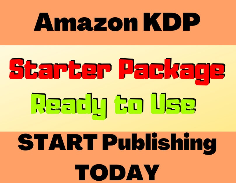 Amazon KDP. Starter Package. Ready to Use. Start Publishing Today. - Etsy
