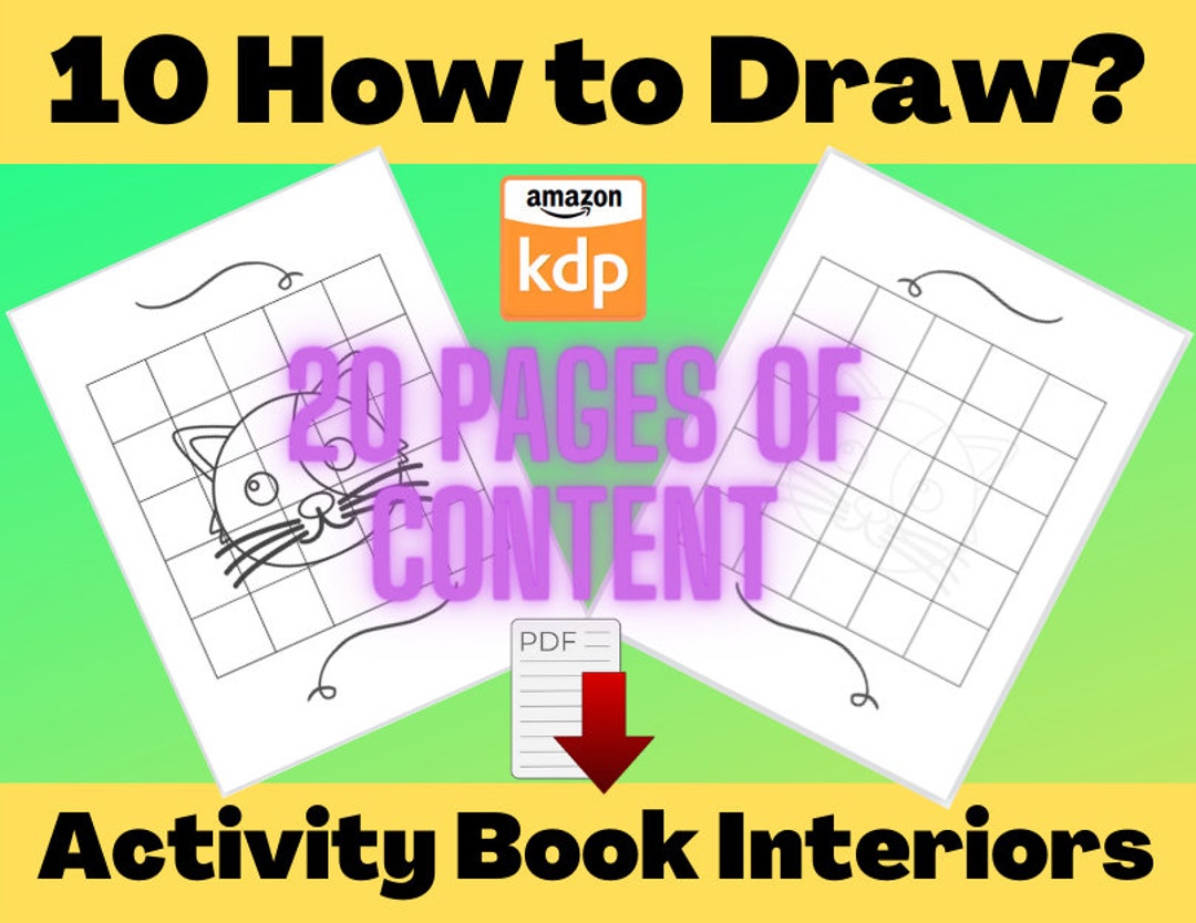 Activity Book Interiors | How to Draw? | Ready to Use for Amazon KDP ...