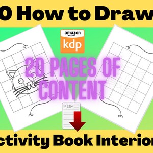 Activity Book Interiors | How to Draw? | Ready to Use for Amazon KDP ...
