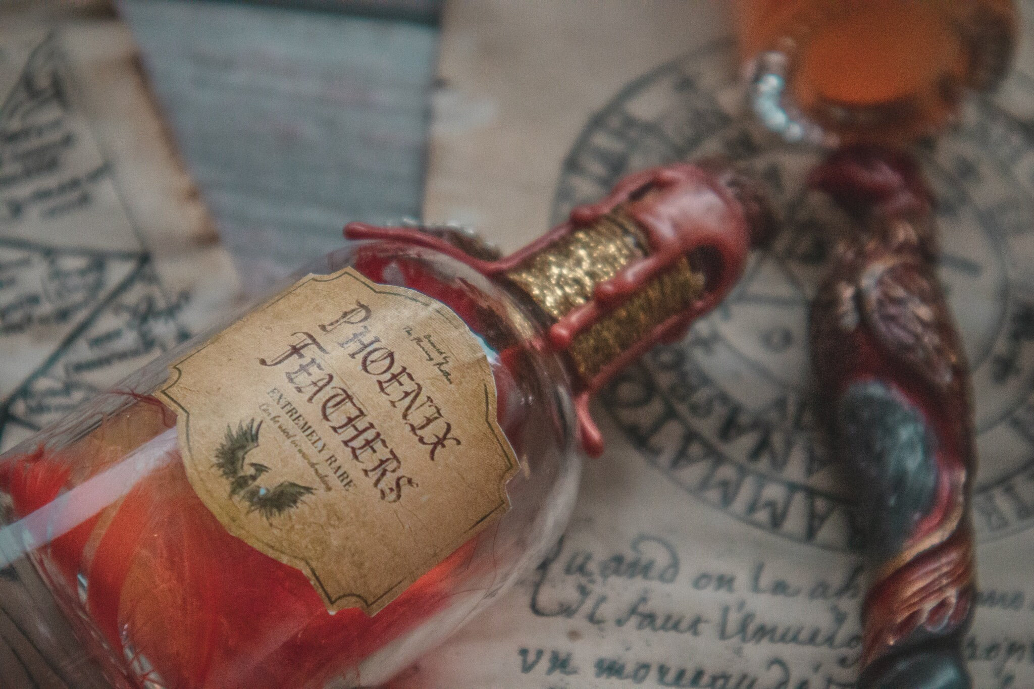 Phoenix Feathers ingredient Potion Bottle Apothecary Ashes - Etsy UK