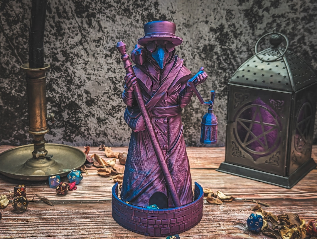 Plague Doctor - TTRPG 3d Print Halloween Dice Tower, Gift for Dungeons ...