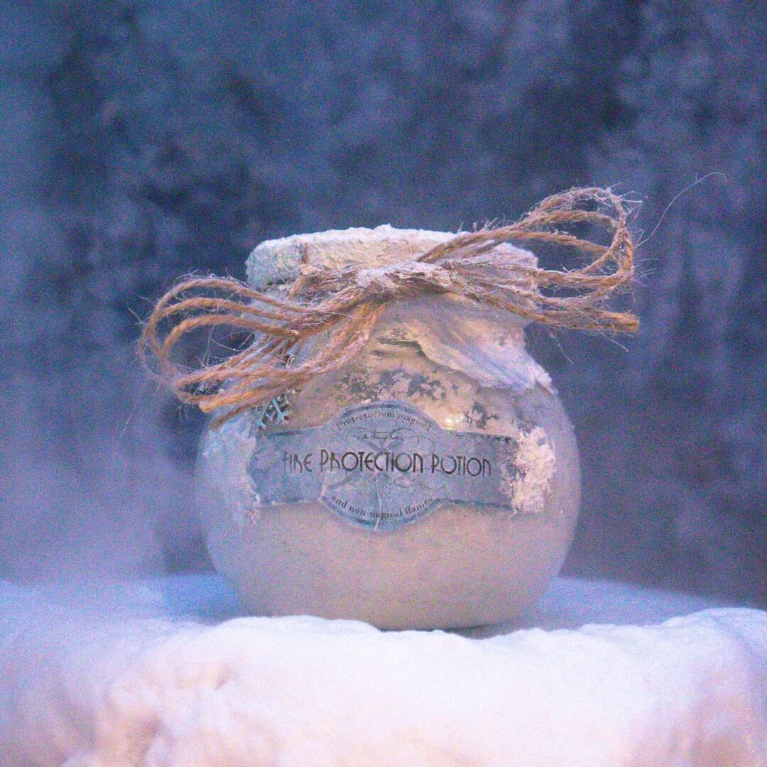 Fire Protection Potion Ice Apothecary Jar Christmas - Etsy