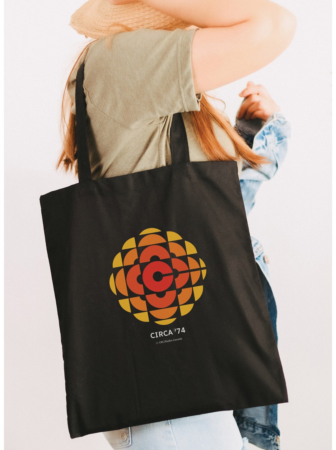 CBC Tote Bag, CBC Canvas Bag, Shoulder Bag, CBC Logo Tote, Black or ...