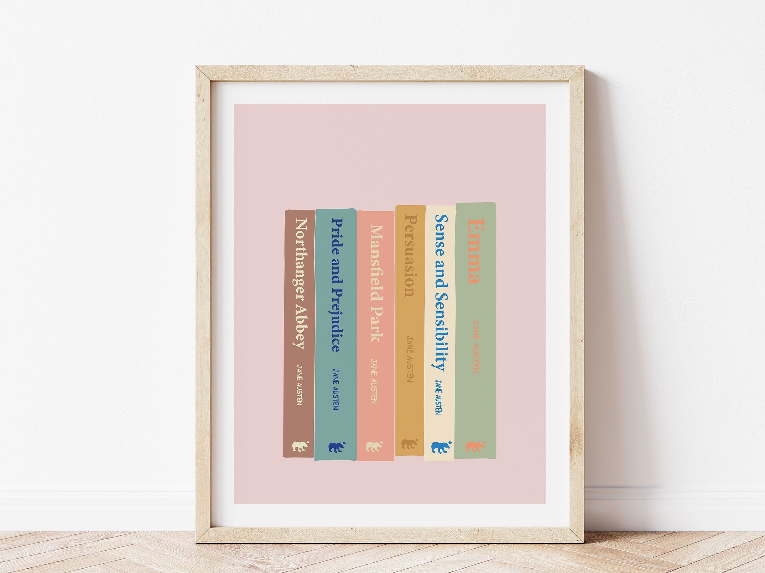 Jane Austen Art Print Jane Austen Collection Illustration - Etsy