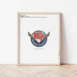 CBC Retro Logo Poster, Iconic CBC Logo Print, Classic Print Created by ...