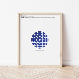 CBC Retro Logo Poster, Iconic CBC Logo Print, Classic Print,vintage CBC ...