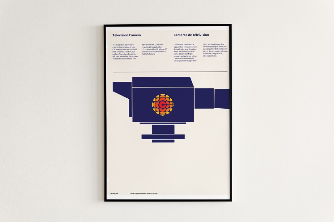 CBC Retro Logo Camera Poster, Iconic CBC Logo Print, Classic Print ...