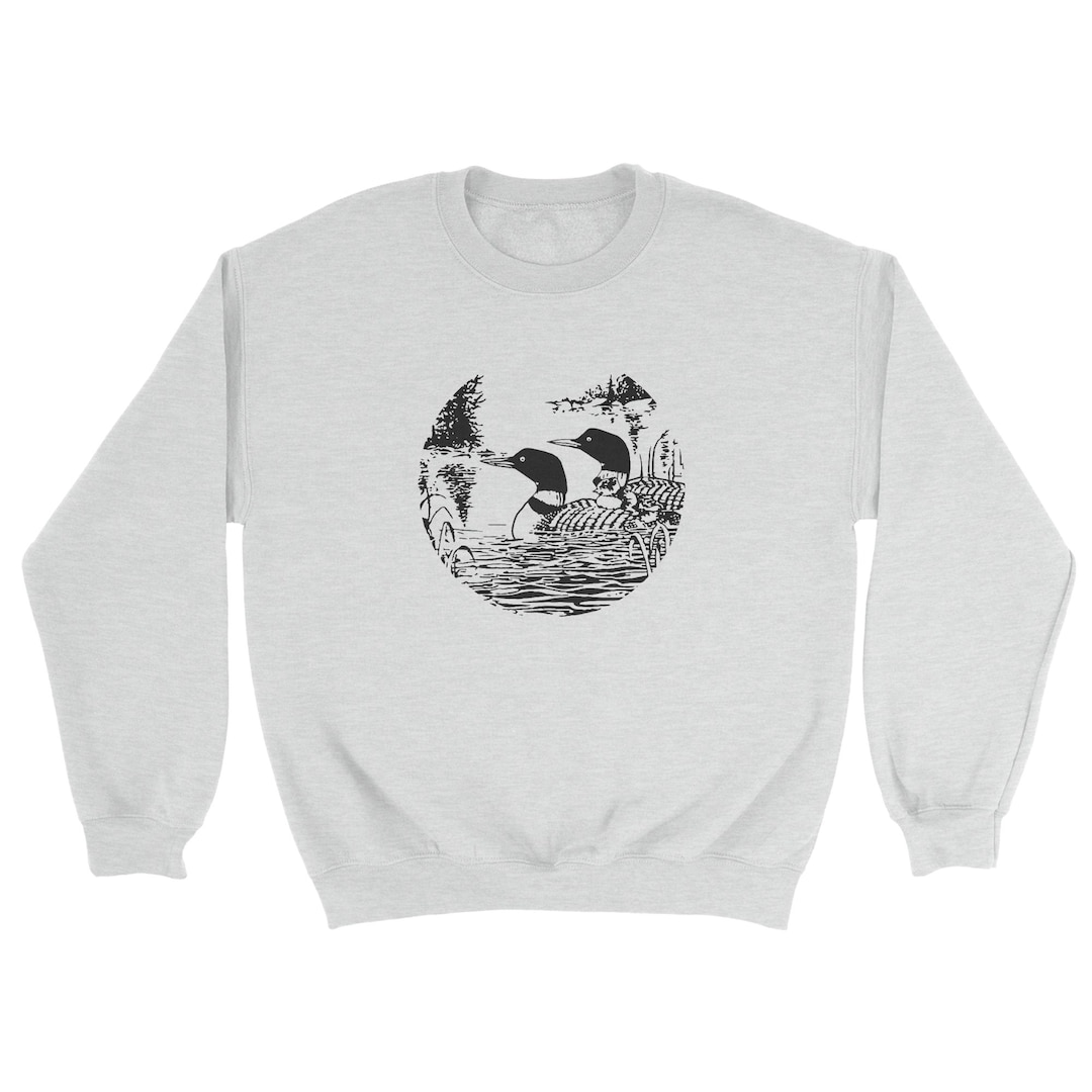 Canada Loon Crewneck Sweater: Retro Nature Style, Unisex Fit - Etsy