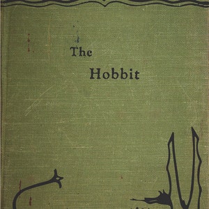 The Hobbit Poster, J.R.R. Tolkien, Book Cover, Art Print, Poster, Book ...