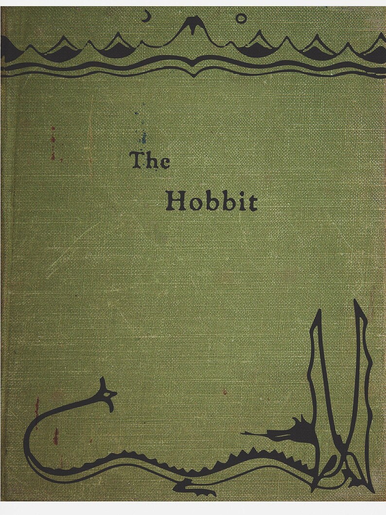 The Hobbit Poster J.R.R. Tolkien Book Cover Art Print | Etsy