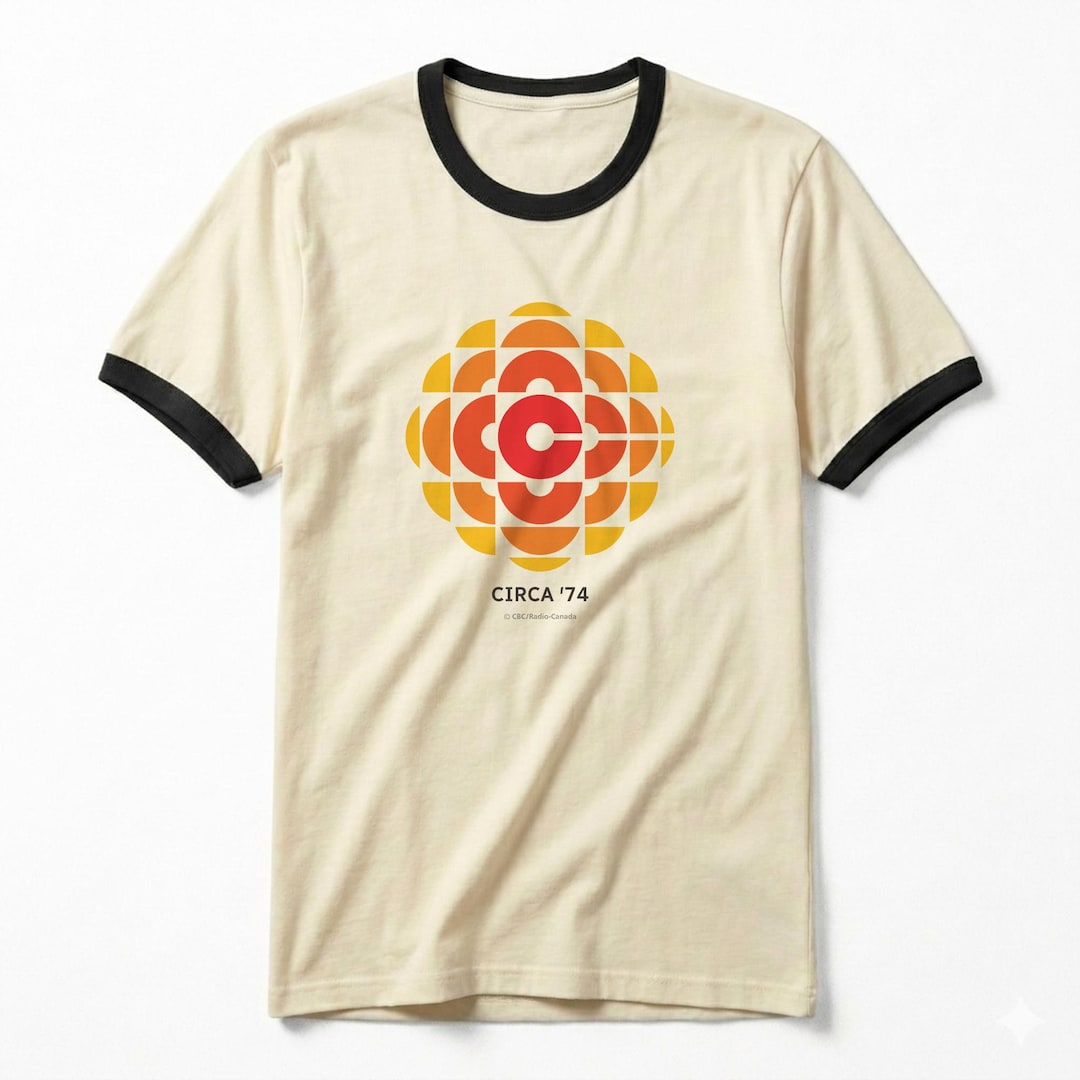 CBC 1974 Logo Ringer T-shirt: Official Vintage Canadian Heritage Tee - Etsy