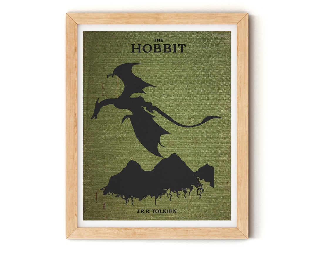 The Hobbit Book Cover Poster – Tolkien Literary Art Print - Etsy