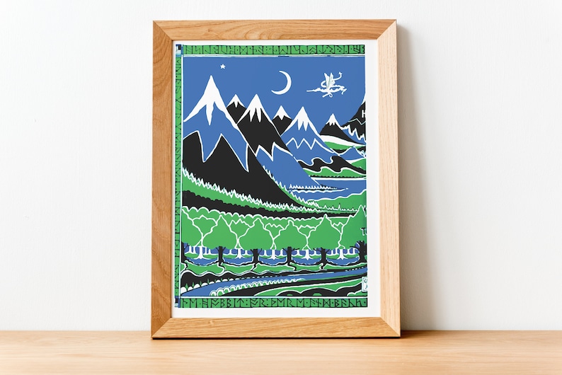The Hobbit Poster J.R.R. Tolkien Tolkien Tolkien Book - Etsy