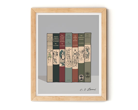 C.S. Lewis Chronicles of Narnia Book Set Narnia Art Print - Etsy