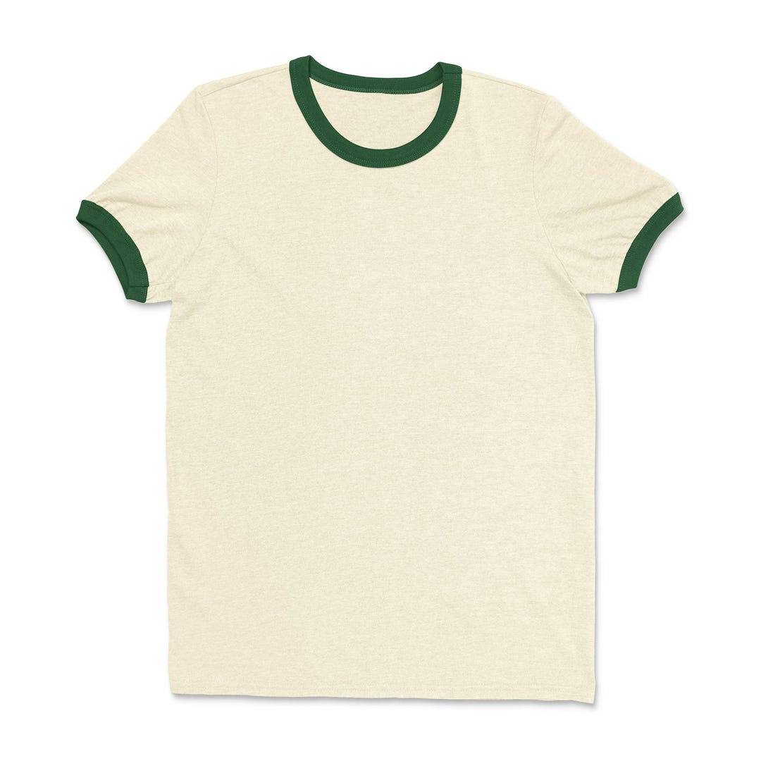 Natural/forest Green Ringer Tee , Maroon/natural Blank Ringer T-shirt ...