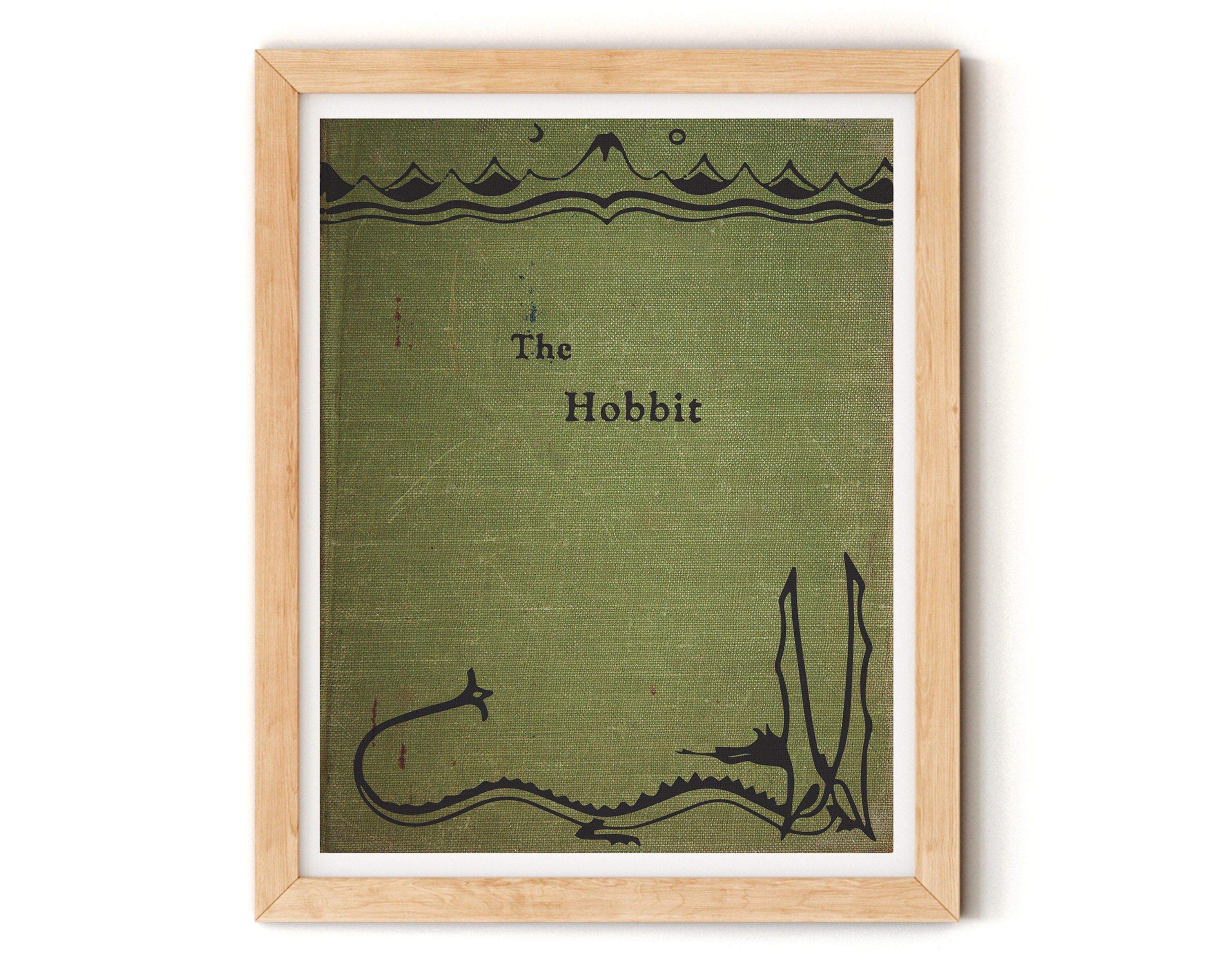 The Hobbit Poster J.R.R. Tolkien Book Cover Art Print - Etsy