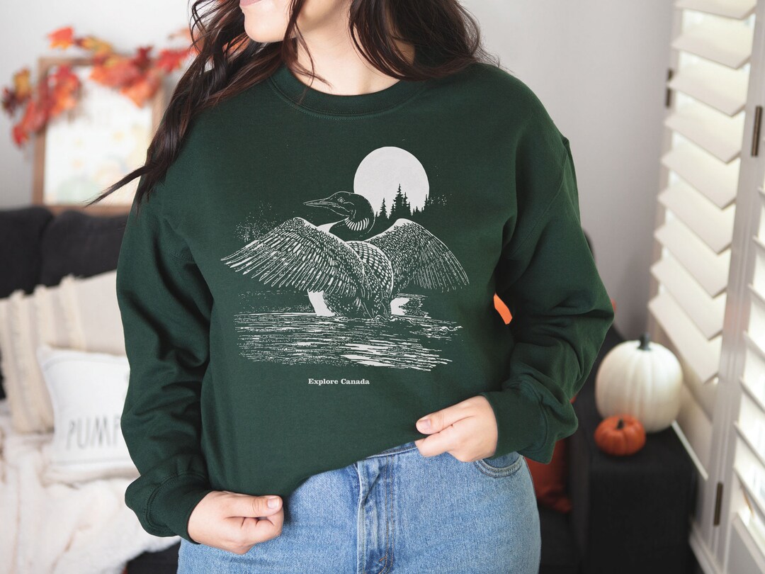 Vintage Style Canada Loon Sweater, Nature Retro Style Sweater, Vintage ...