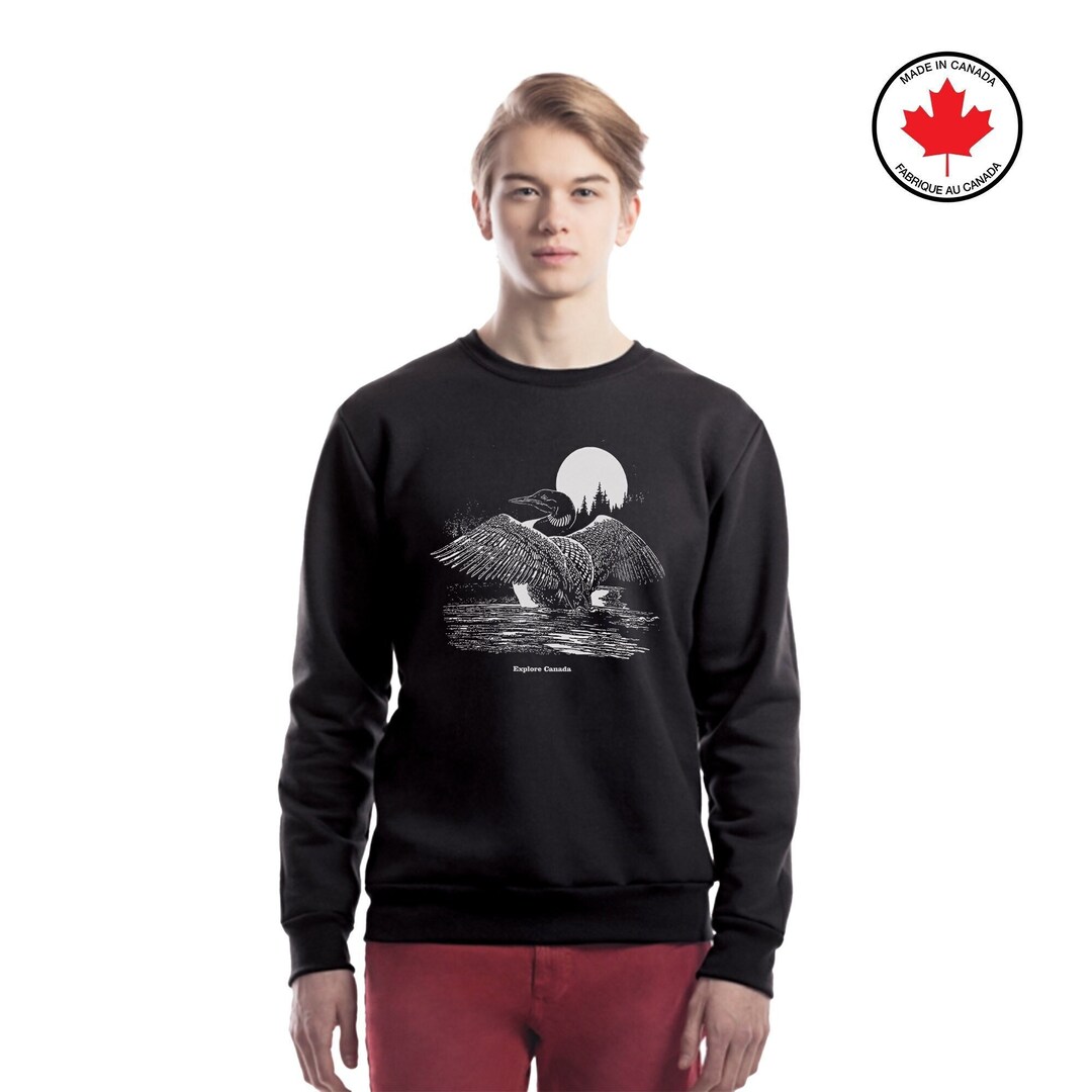 Made in Canada Vintage Style Canada Loon Sweater, Nature Retro Style ...