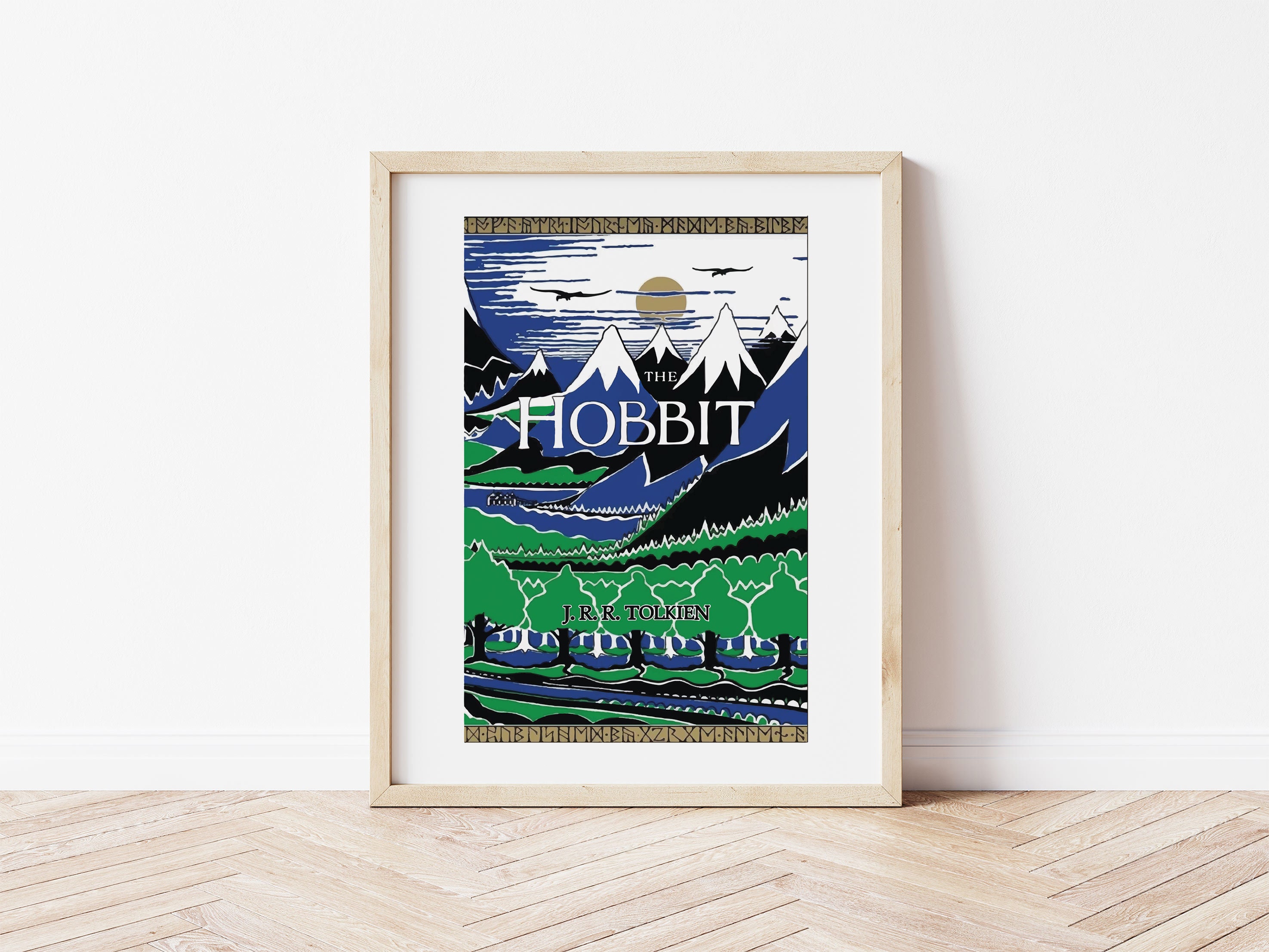 The Hobbit Poster J.R.R. Tolkien Book Cover Art Print | Etsy
