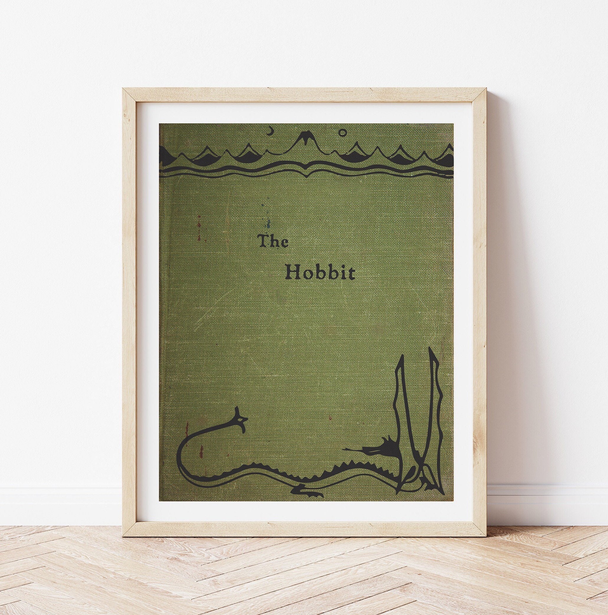 The Hobbit Book Cover Art Print, J.R.R. Tolkien Wall Art - Etsy