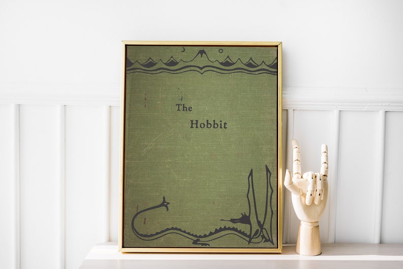 The Hobbit Poster J.R.R. Tolkien Book Cover Art Print - Etsy