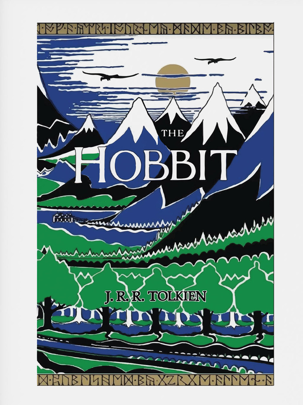 The Hobbit Poster J.R.R. Tolkien Book Cover Art Print | Etsy