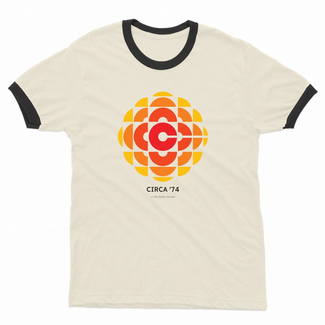 CBC 1974 Logo Ringer T-shirt: Official Vintage Canadian Heritage Tee - Etsy