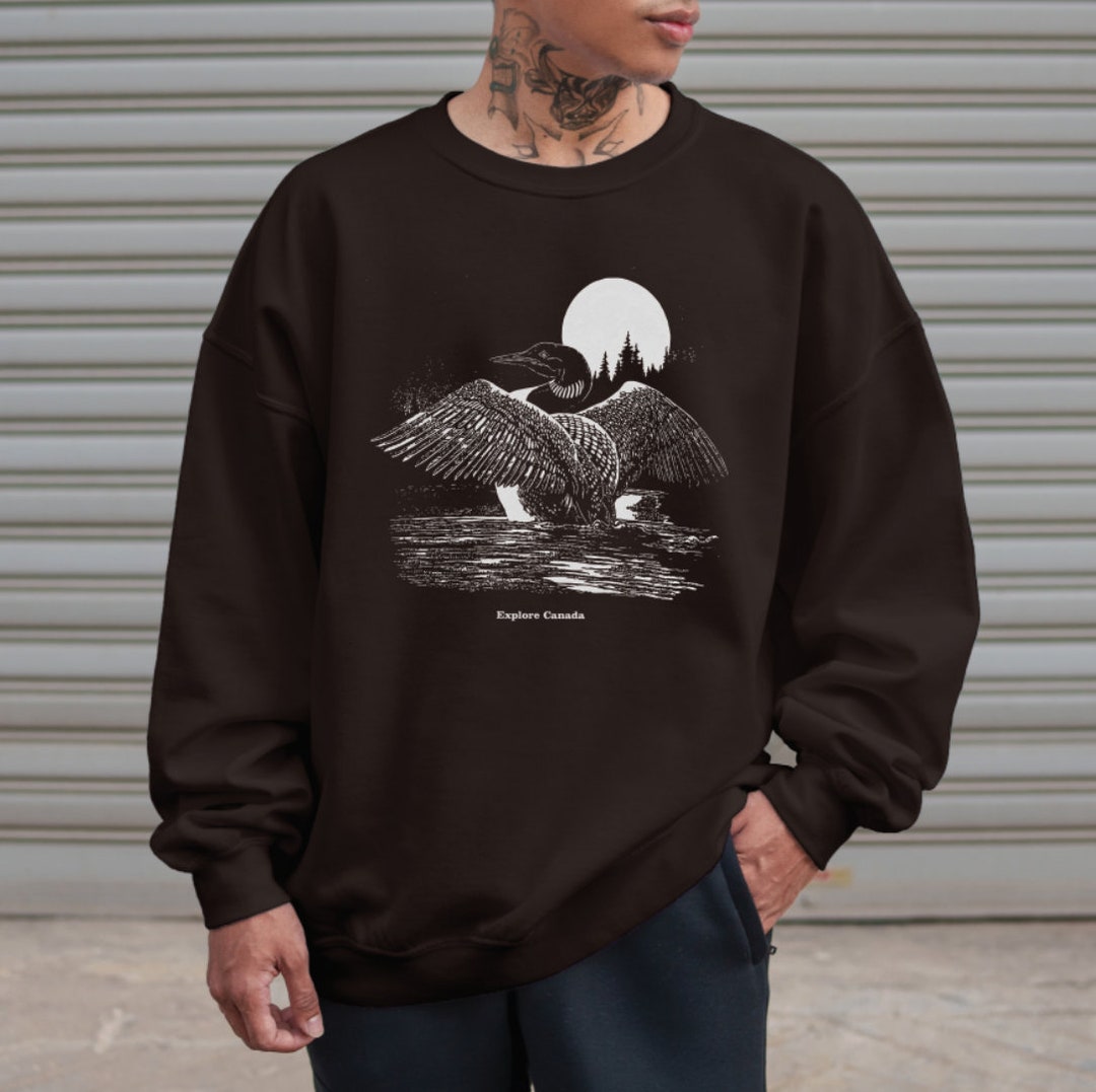 Vintage Style Canada Loon Sweater, Nature Retro Style Sweater, Vintage ...