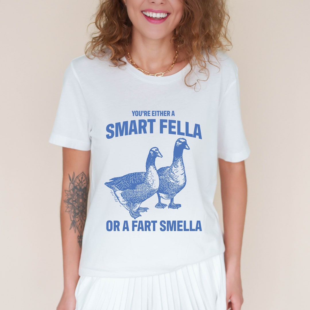 You're Either A Smart Fella or Fart Smella? Weird Cartoon T Shirt ...