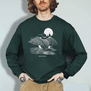 Vintage Style Canada Loon Sweater, Nature Retro Style Sweater, Vintage ...