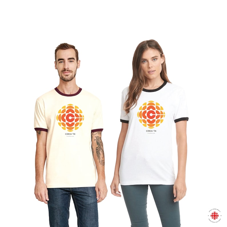 CBC 1974 Logo Ringer T-shirt: Official Vintage Canadian Heritage Tee - Etsy