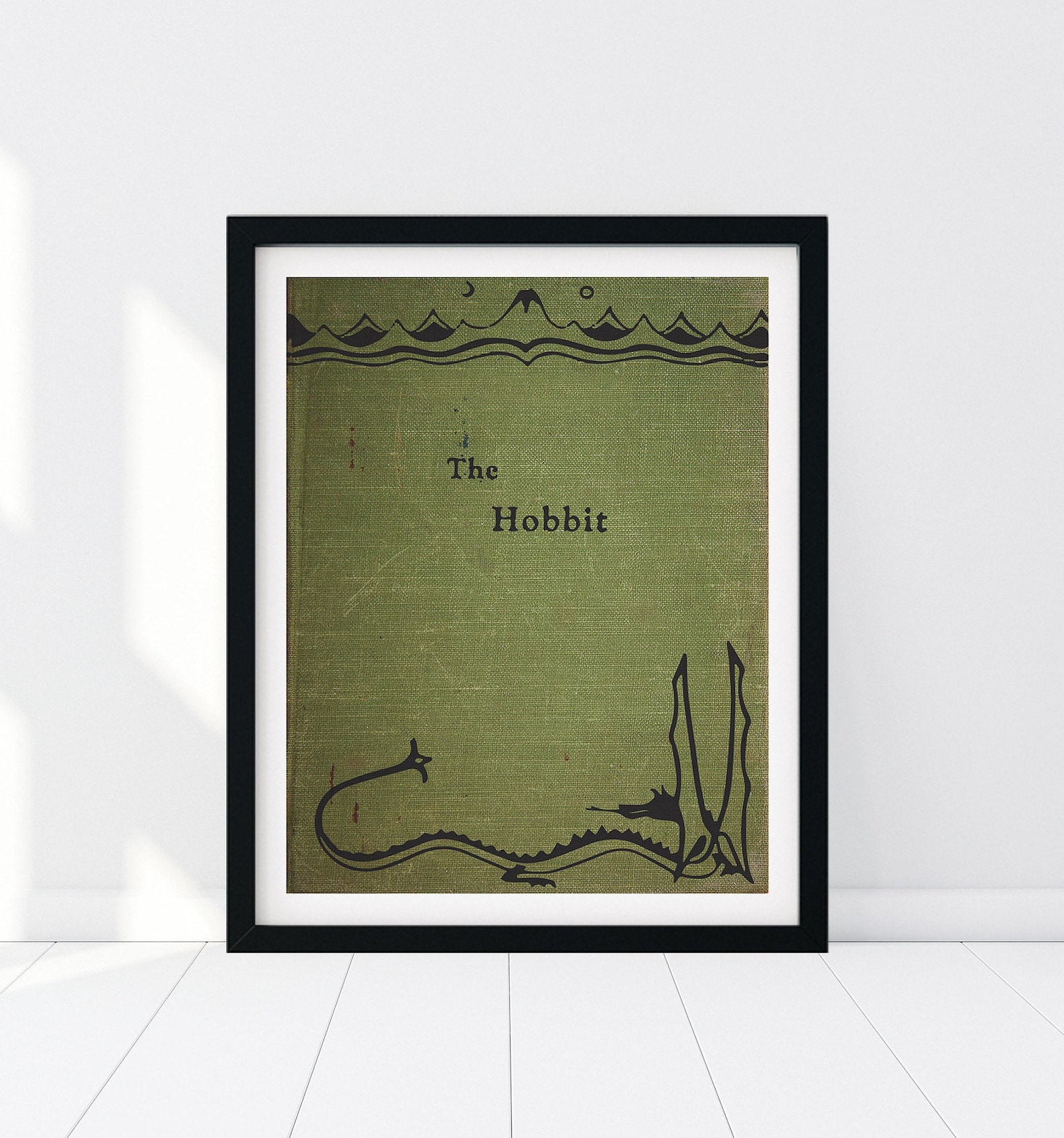 The Hobbit Poster, J.R.R. Tolkien, Book Cover, Art Print, Poster, Book ...