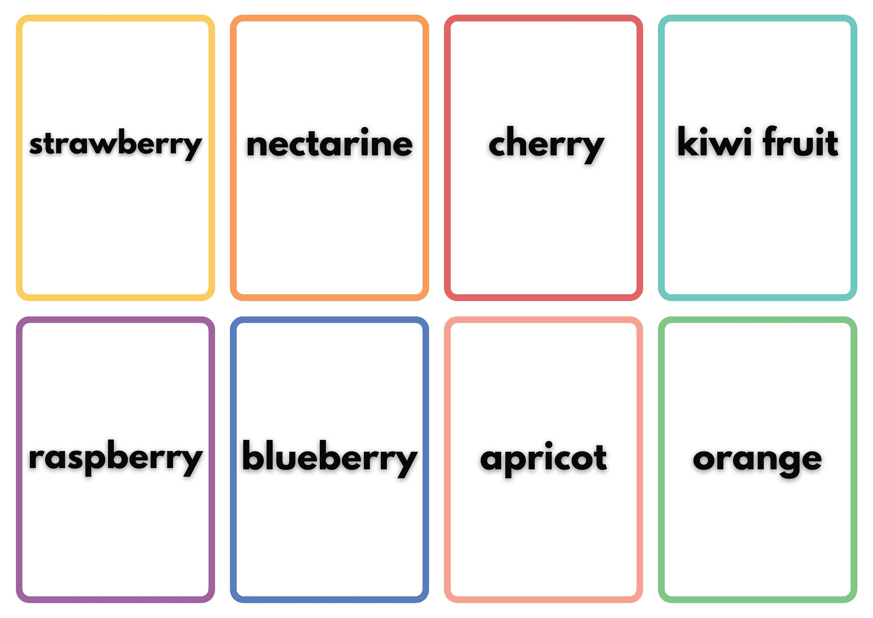 Educational Flashcards, Fruit Discovery - Etsy