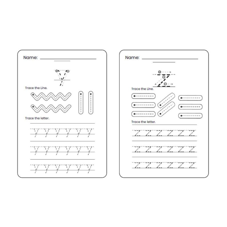 Lower Case Alphabet Tracing Workbook Printable Letter Formation ...