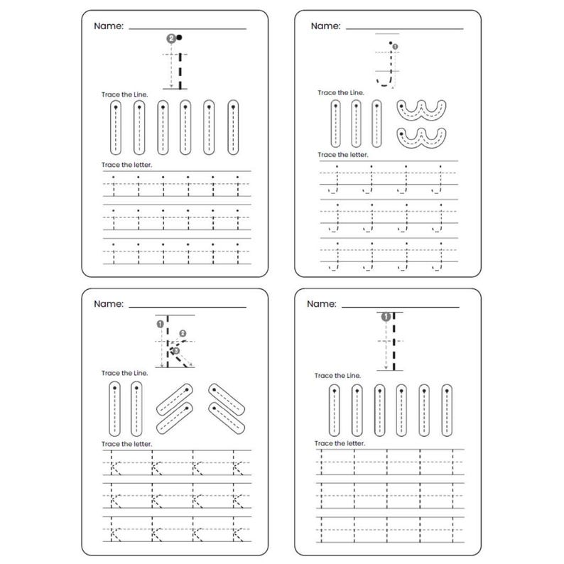 Lower Case Alphabet Tracing Workbook Printable Letter Formation ...