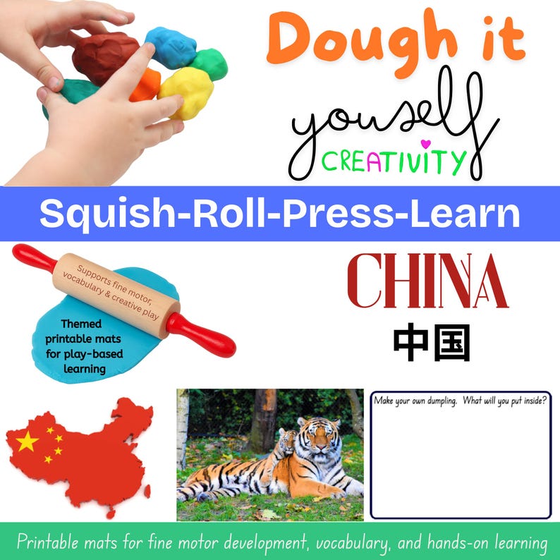 China Playdough Mats Printable Cultural Learning Activity EYLF & MTOP ...