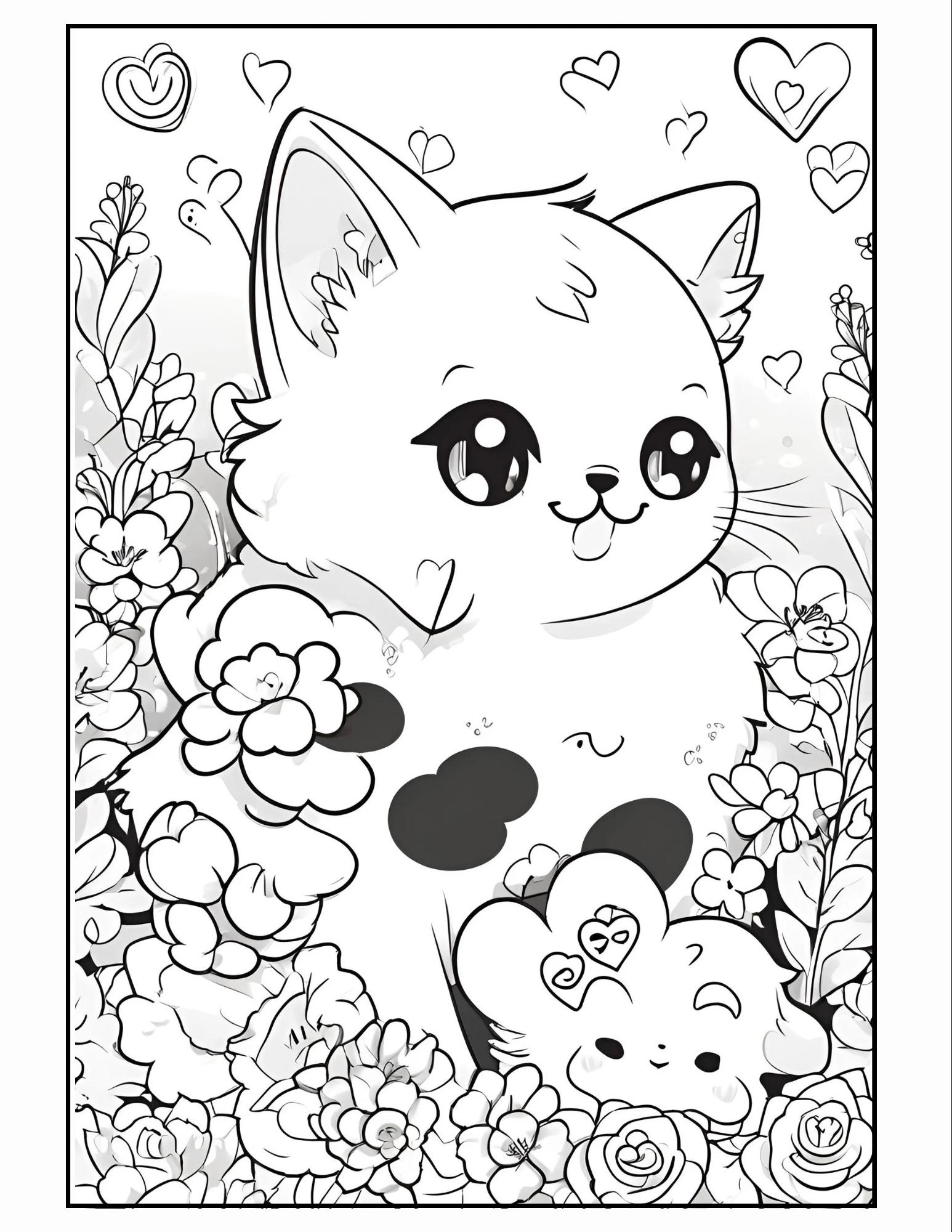 Kawaii Coloring Pages | 20 Pages | Cute Coloring Pages | Adorable ...