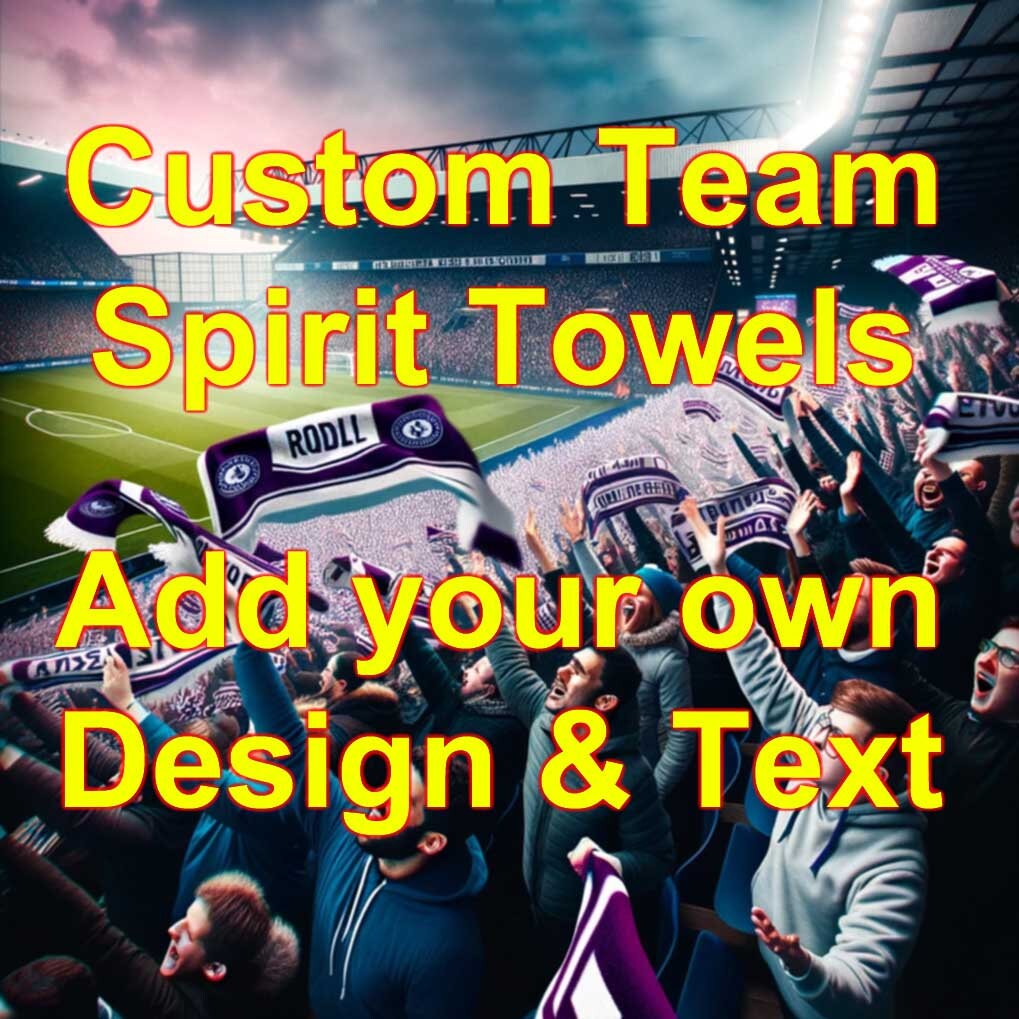 Personalized Team Spirit Towel, Custom Print Rally Towel - Etsy