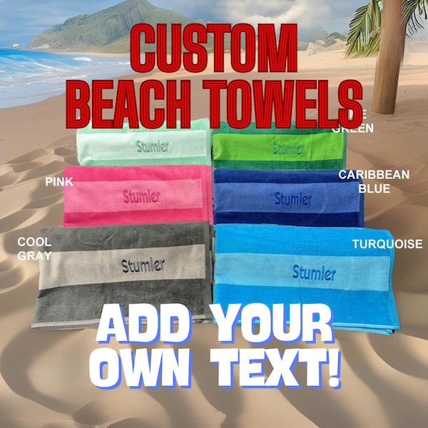 Personalized Beach Towels - Etsy