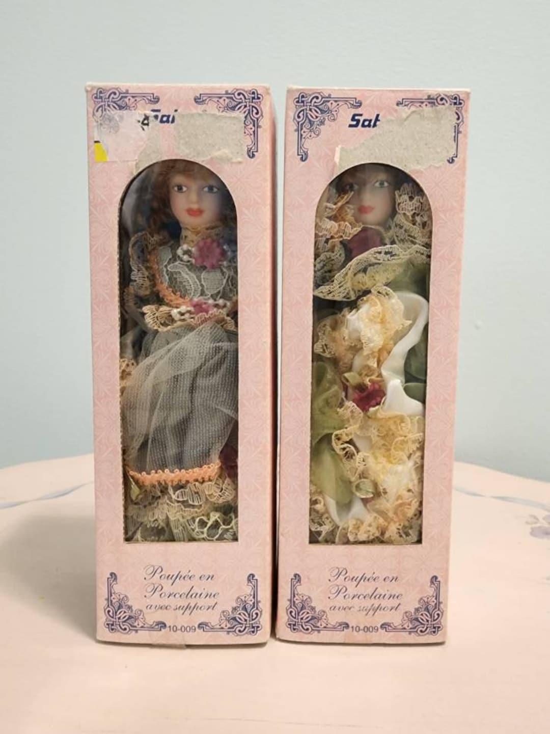 RARE 7.5" Mini Porcelain Dolls Sabre, Brand New in Box With Stand, Lot ...