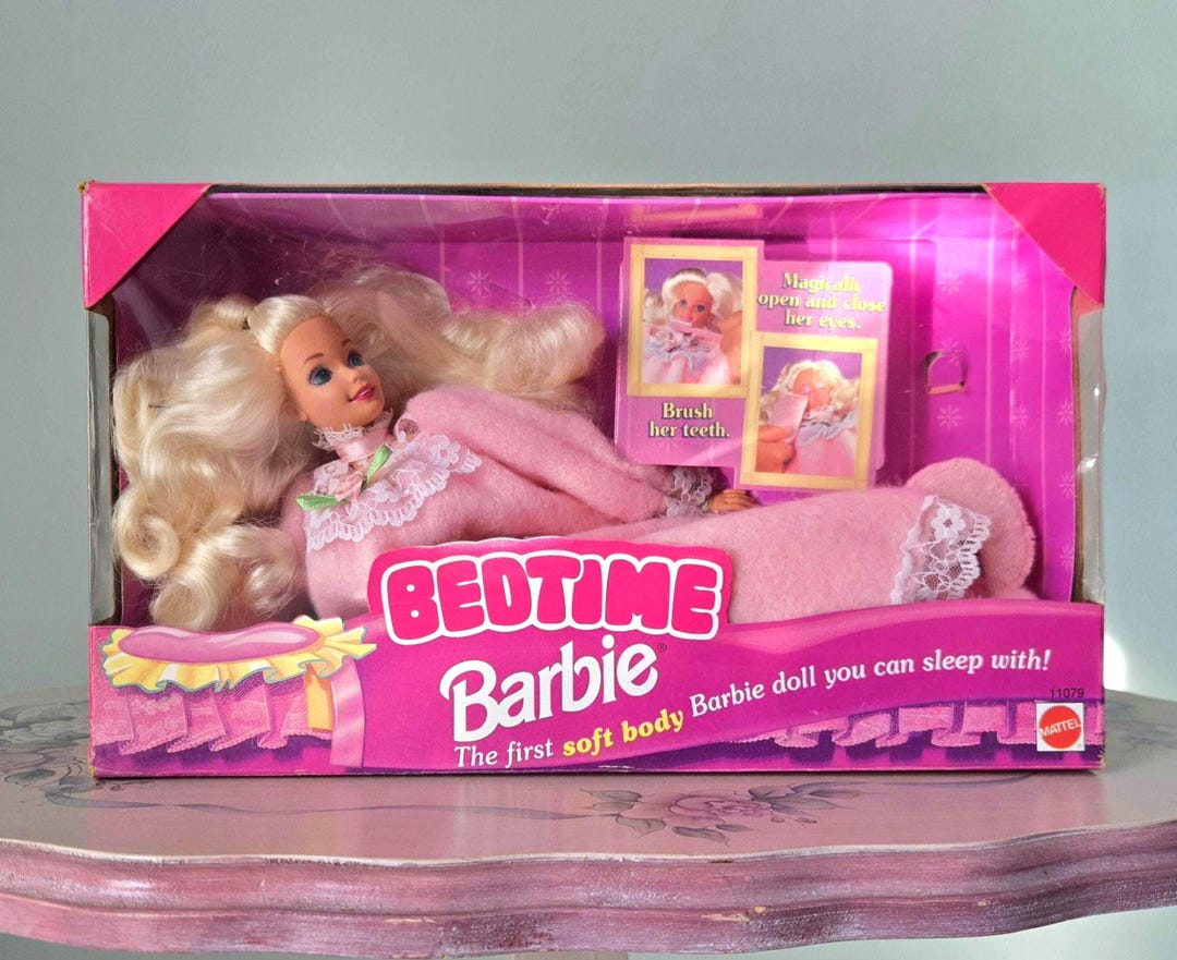 Barbie Bedtime, 1993 Year, Soft Body, Open and Close Eyes, Vintage ...
