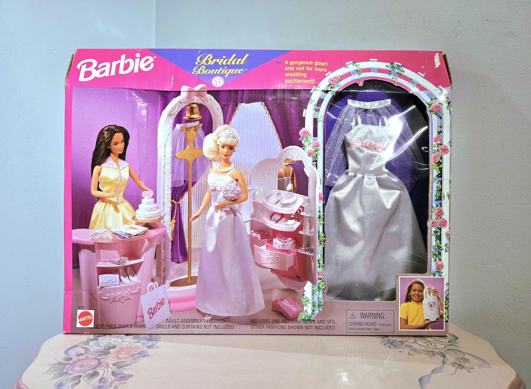 VERY RARE Barbie Bridal Boutique 1998 Year Gift Set Vintage Barbie Doll ...