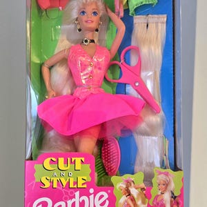 Barbie Cut and Style 1994 Year Long Hair Attachable Vintage Barbie Doll ...