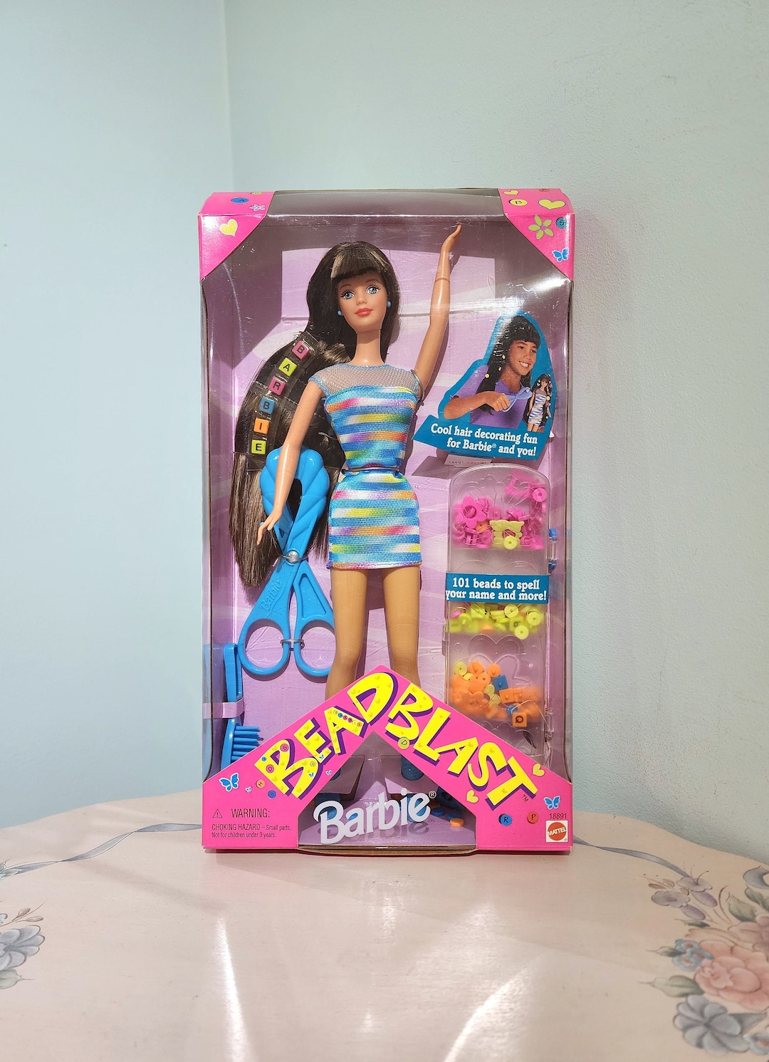 Barbie Bead Blast 1997 Y, Brunnete, Dark Hair, Vintage Barbie, Barbie ...