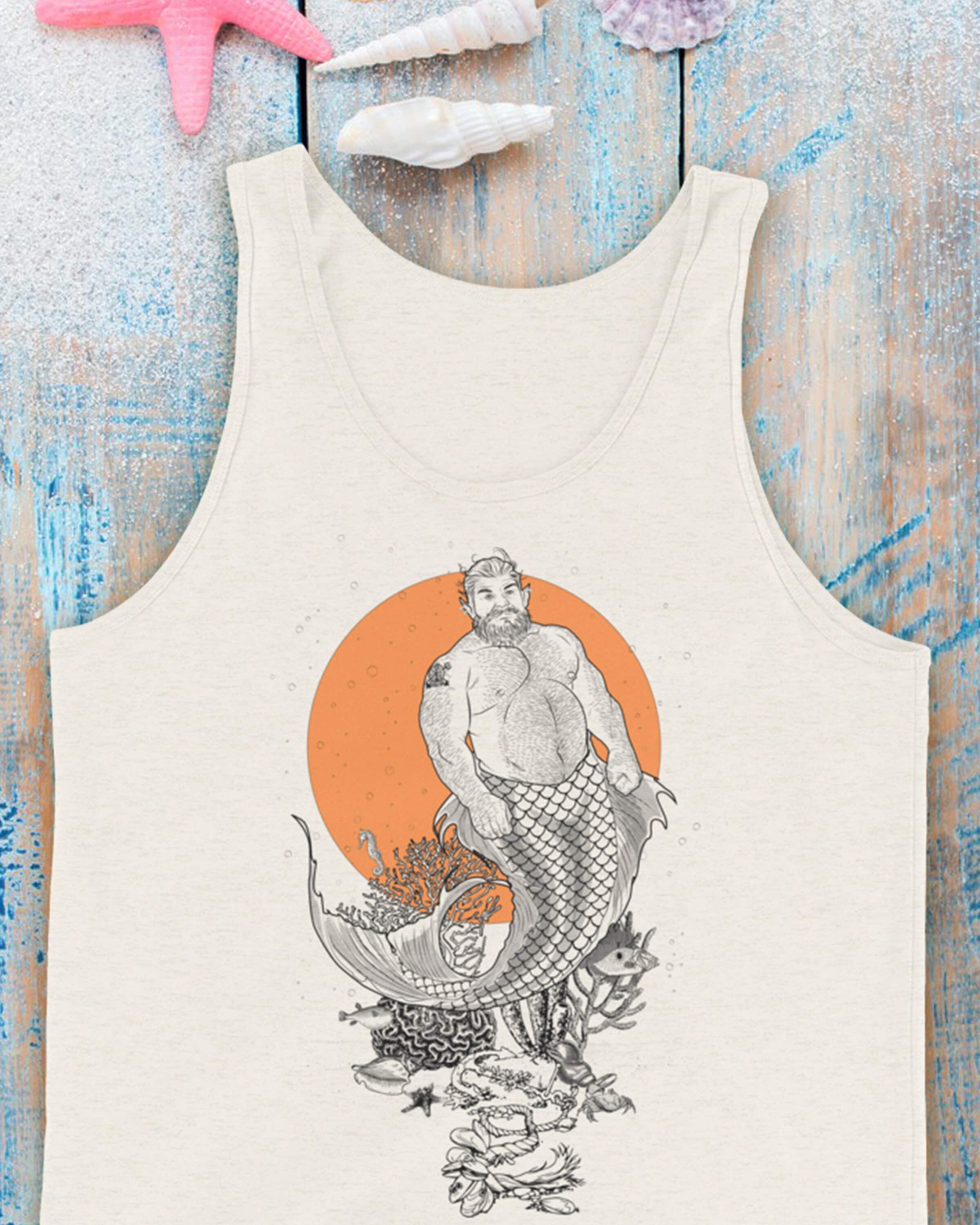 Under The Sea, HUNKY MERMAN Graphic Tank Top