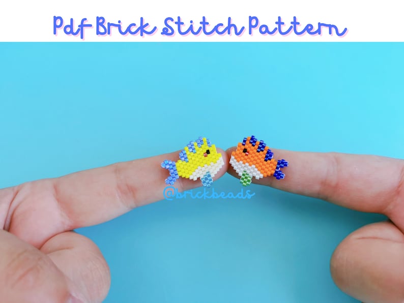 Lover Fish Brick Stitch Pattern for Miyuki Delica Bead | Etsy