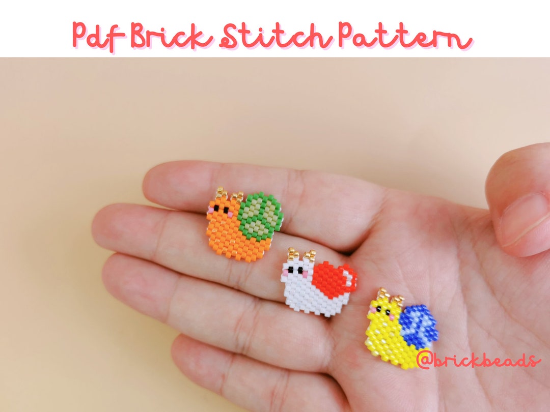 Snail Carries Love Peace Justice, Brick Stitch Pattern for Miyuki ...