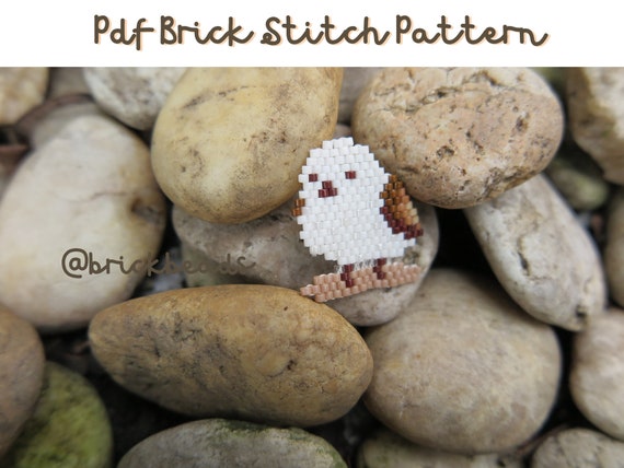 Shima Enaga Bird Brick Stitch Pattern for Miyuki Delica Bead | Etsy