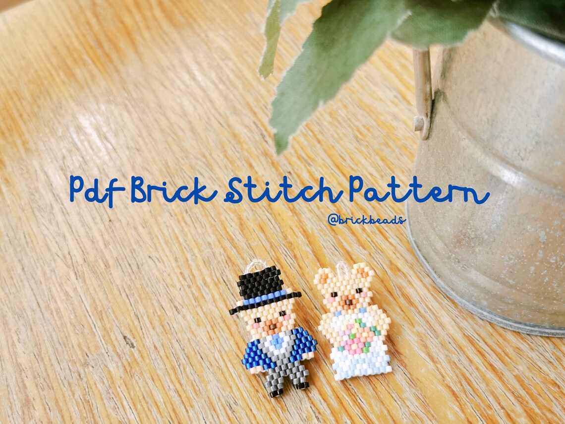 The Married Couple_bear_lover Series_brick Stitch Pattern for Miyuki ...