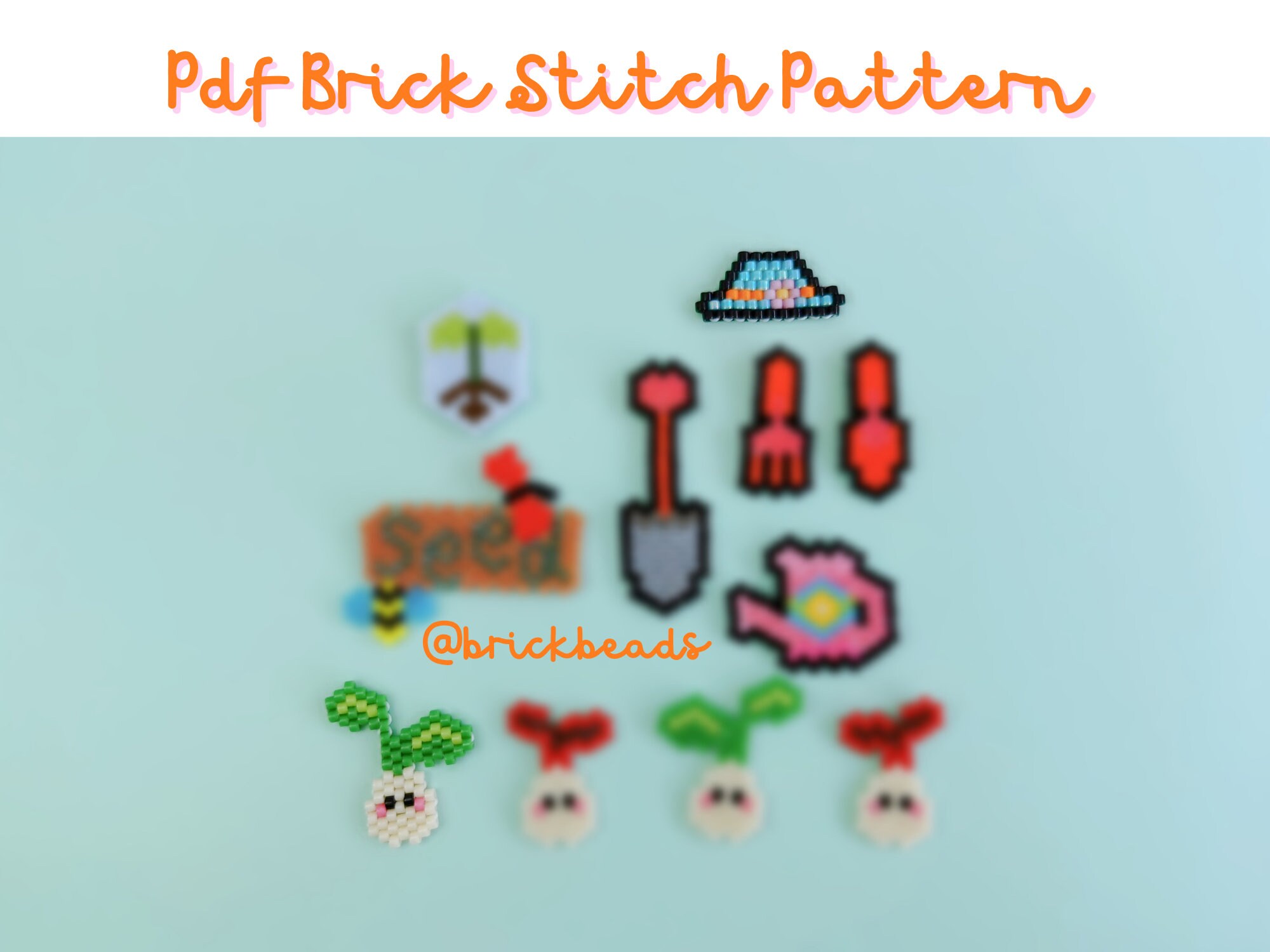 Spring Starter Brick stitch pattern for Miyuki Delica Bead | Etsy